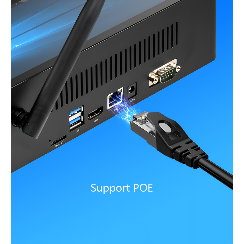 POE แท็บเล็ตแบตเตอรี่ 10,000mAh 10.1 นิ้วแท็บเล็ต Windows 6G + 64G ชิป ...
